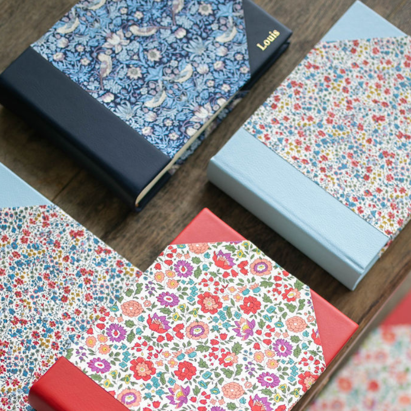 Mini Landscape Photo Album made with Liberty Fabric – Noble Macmillan