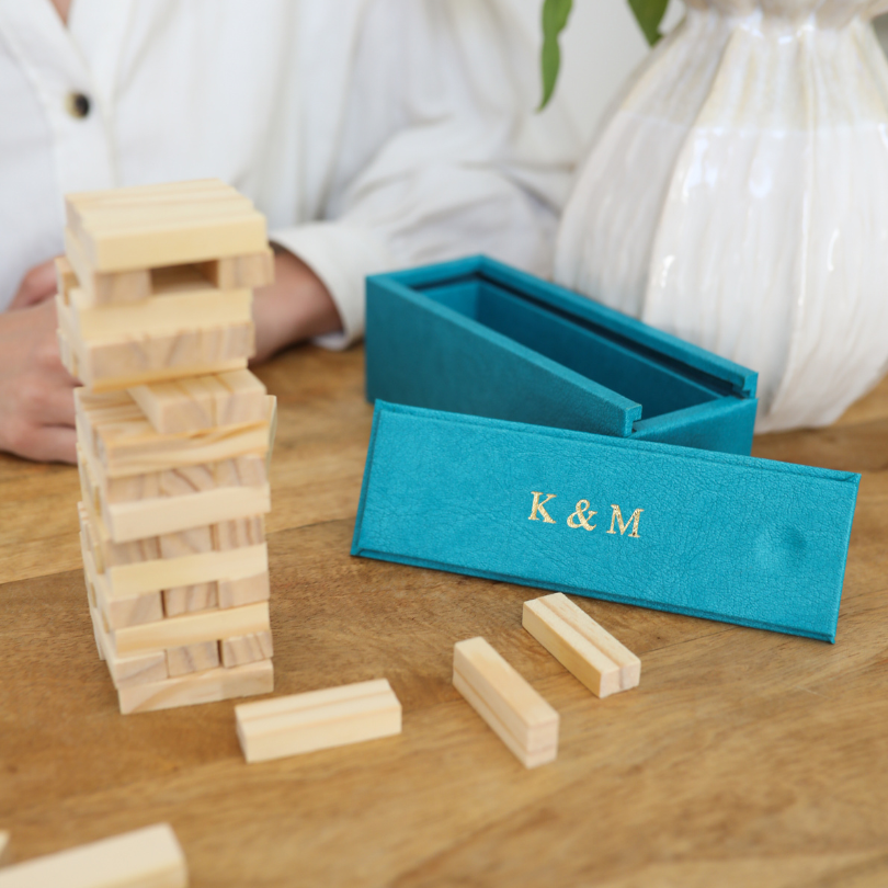 Mini Tumble Tower Game Bondi Blue – Noble Macmillan